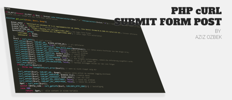 PHP cURL Submit Form Post (Session Hijacking) | Aziz Ozbek
